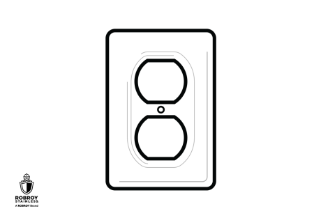 Single Gang Device Receptacle Cover | Robroy Stainless
