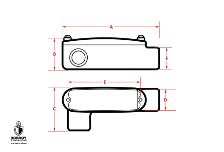 Hygienic LR Conduit Body 1-1/4 Trade Size 316 | Robroy Stainless