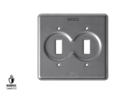 Two Gang Two Switch Cover | Robroy Stainless