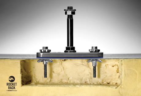 Rocket Plate Hygienic 4 Inches from Wall Assembly 1/4 Inch x 1-1/2 Inch ...